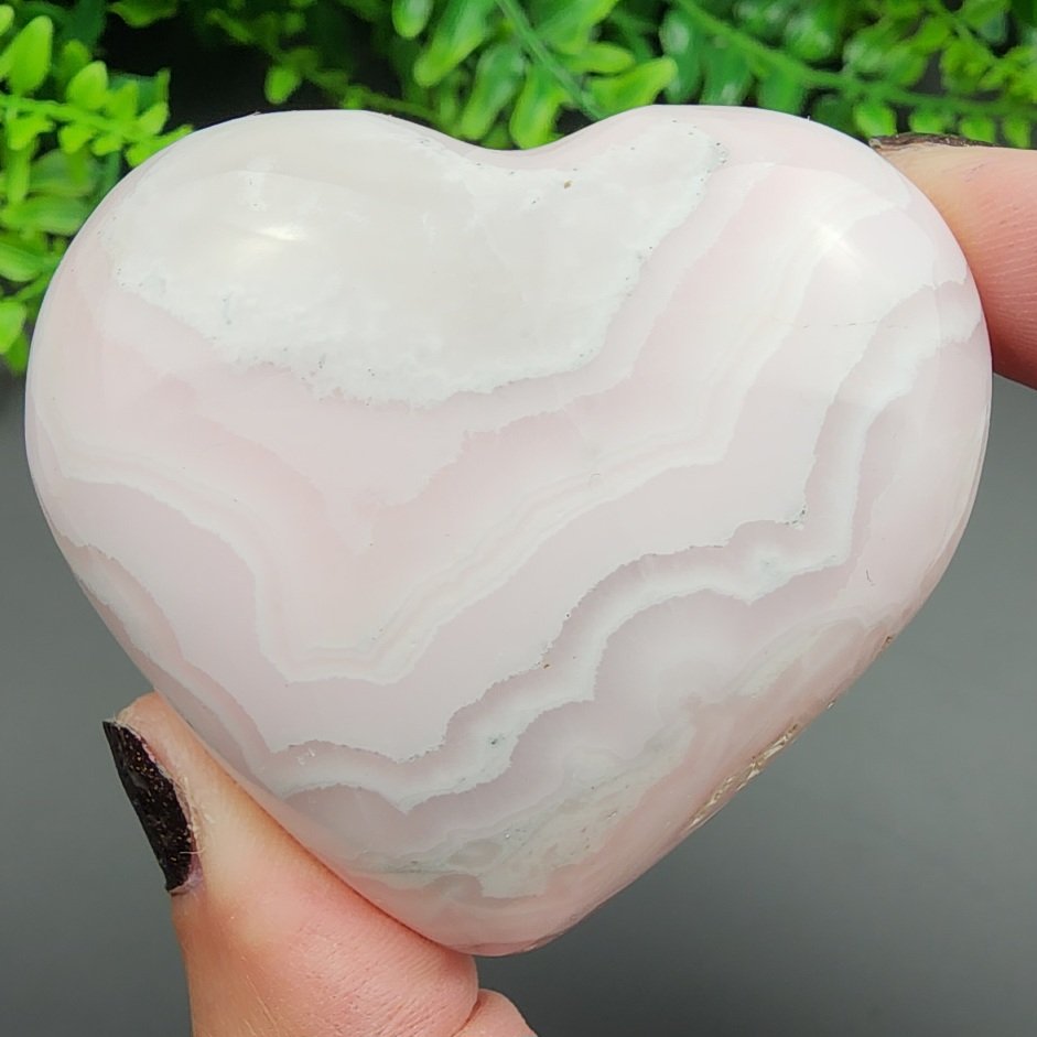 Mangano Calcite Heart | Peru | (Ca,MN)CO3 | UV Reactive Polished ...