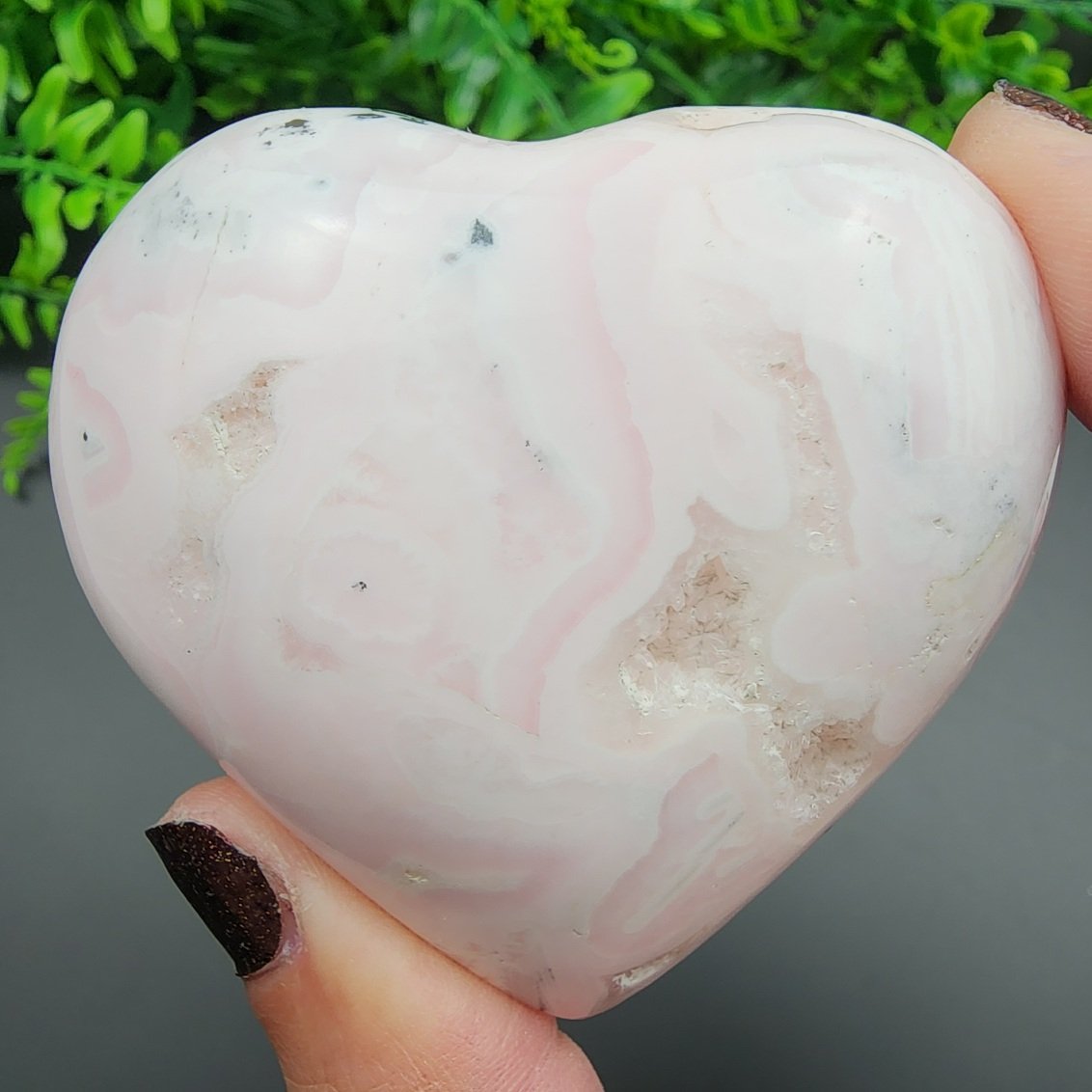Mangano Calcite Heart | Peru | (Ca,MN)CO3 | UV Reactive Polished ...