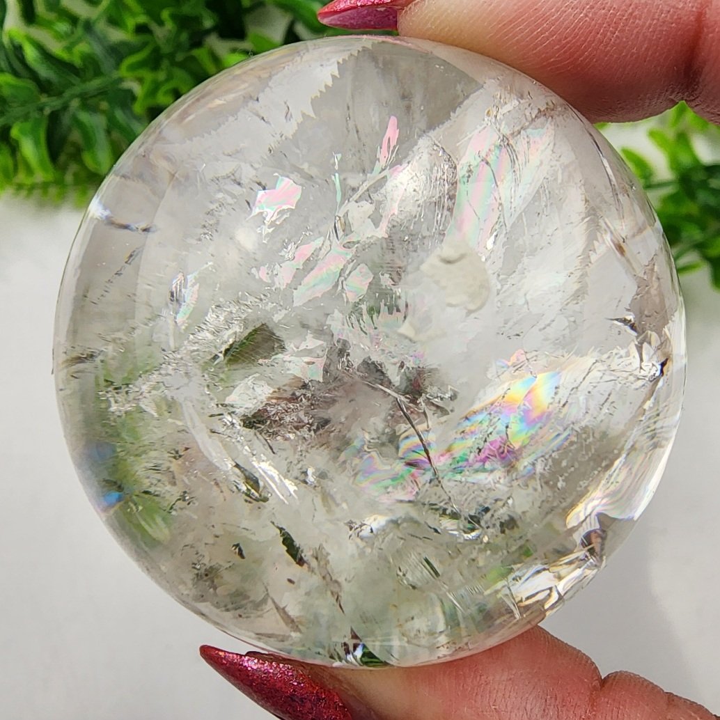 Quartz Sphere ~55mm | Brazil | SiO2 | Polished Quartz Sphere - Virgo Gems