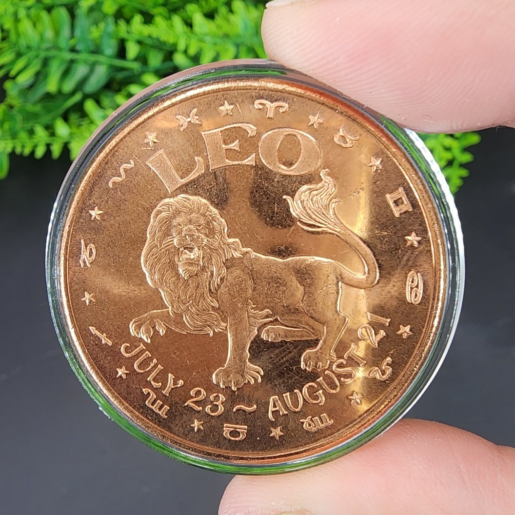 Leo Copper Zodiac Coin | Upper Peninsula, Michigan | Cu | Copper Coin ...