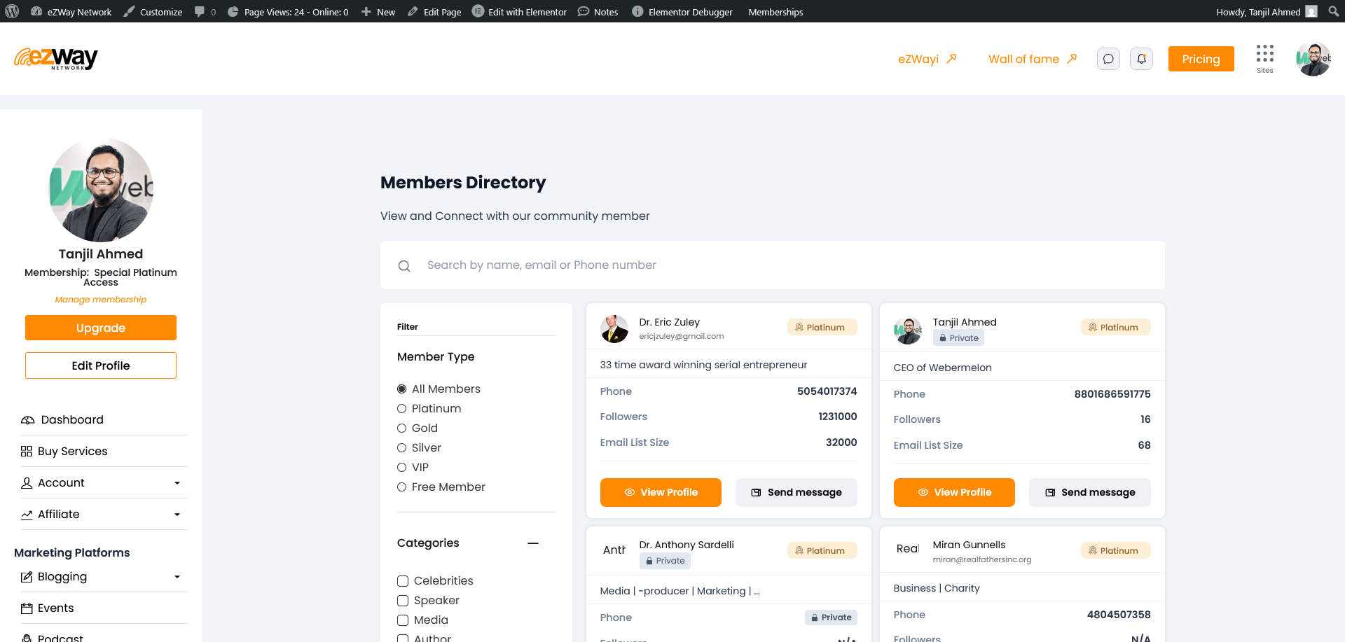 eZWayi Members Directory Tutorial – eZWay Network