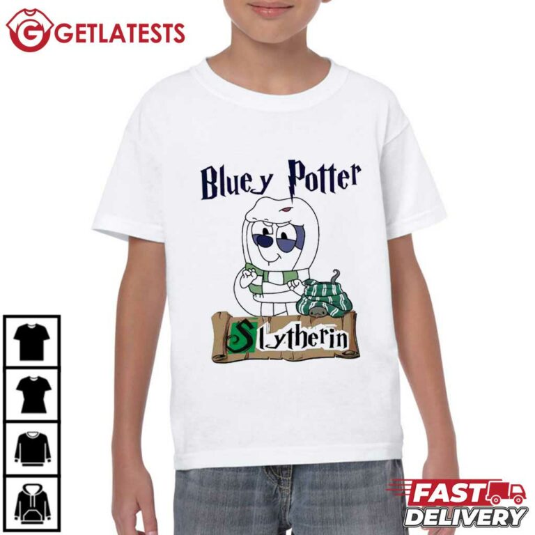 Bluey Harry Potter Slytherin Magic Wizard T-Shirt