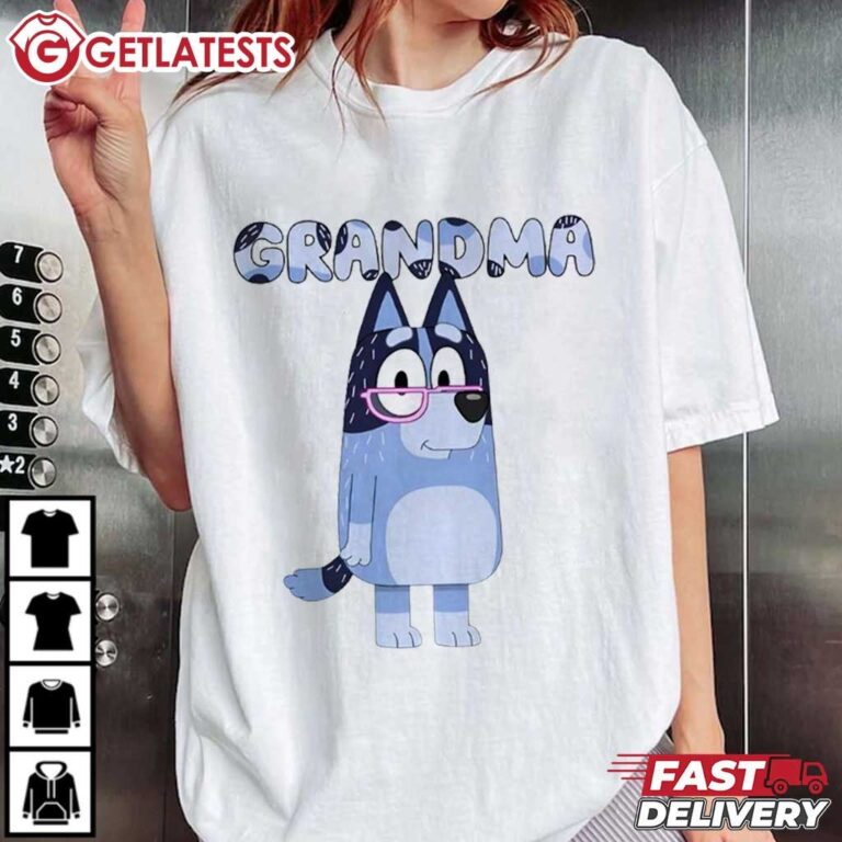 Bluey Grand Mum Retro Grandma Birthday T-Shirt