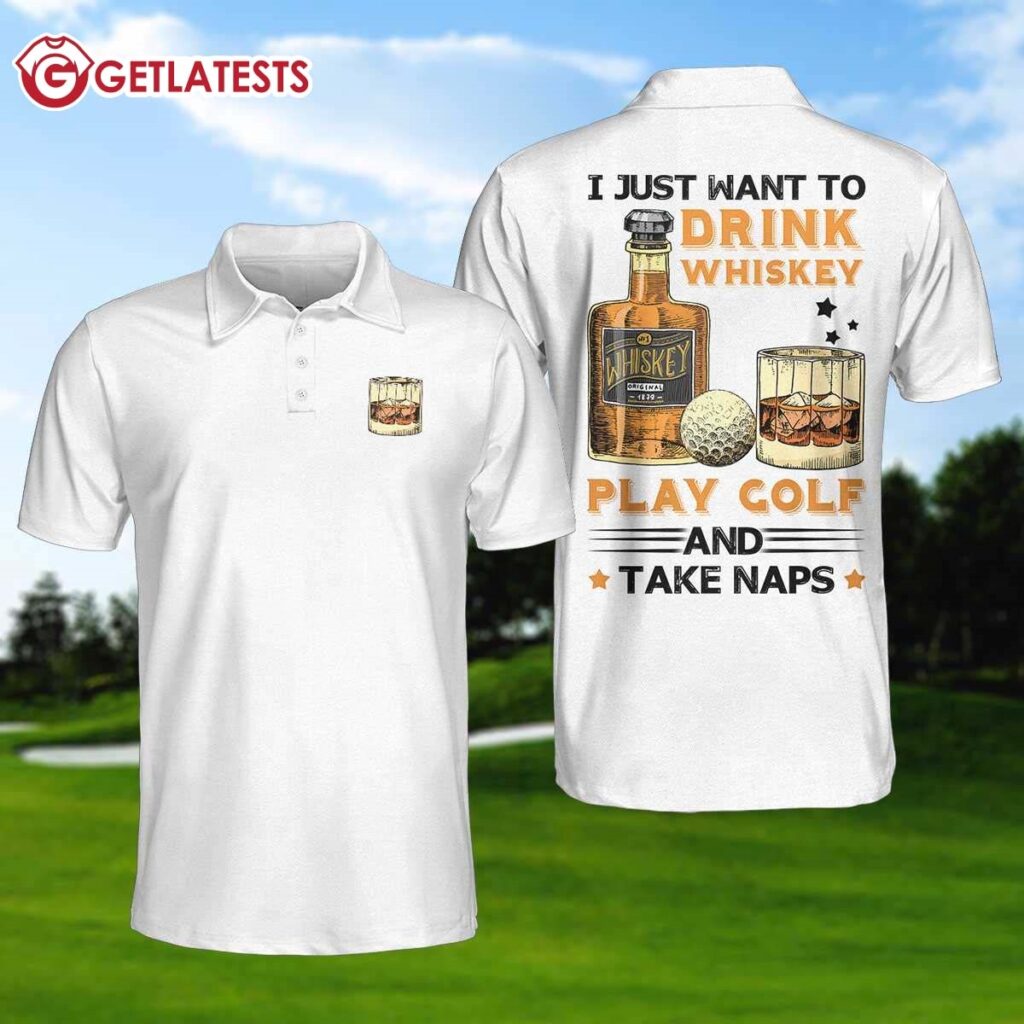 Golf Ball And Golfer With Smoke Polo Shirt