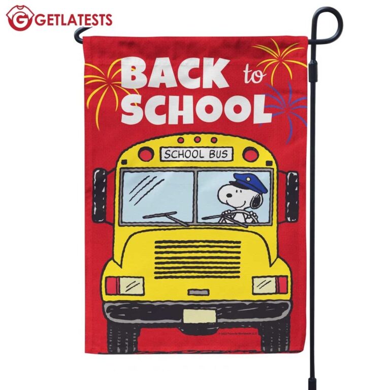 Back to School Bus Driver Snoopy the Peanuts Flag