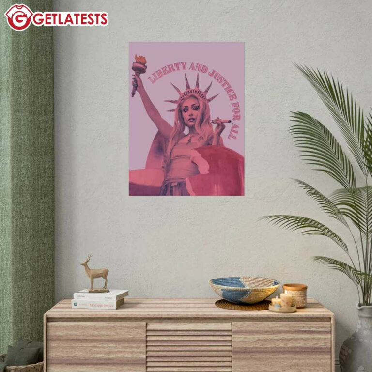 Chappell Roan Liberty And Justice For All Statue of Freedom Pink Poster