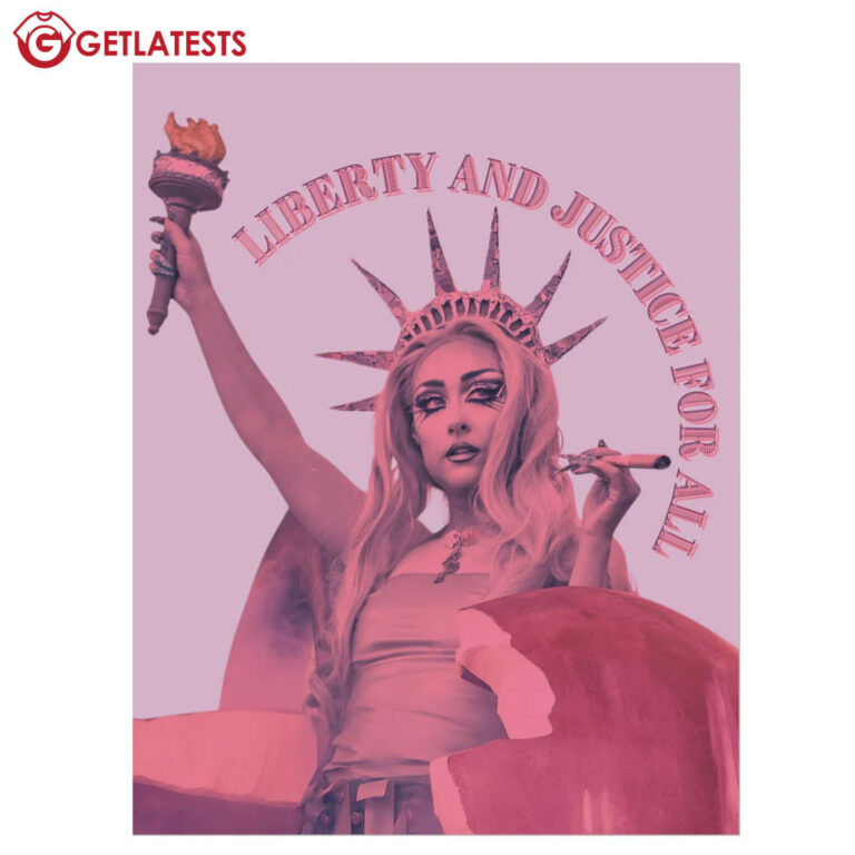 Chappell Roan Liberty And Justice For All Statue of Freedom Pink Poster