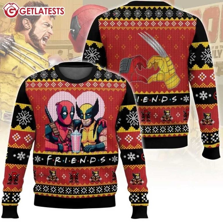 Deadpool and Wolverine Friends Besties Forever Ugly Sweater
