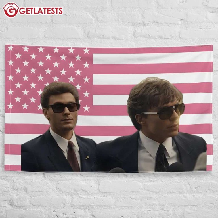 Nicholas Chavez and Cooper Koch Menendez Brothers Pink US Flag