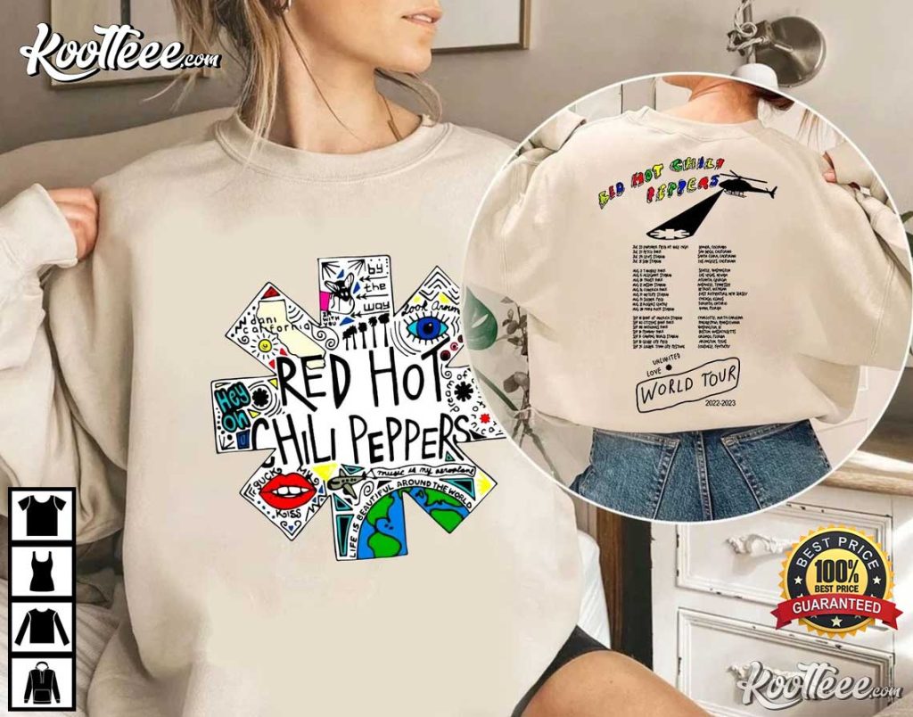 Red Hot Chili Peppers Unlimited Love World Tour Merch T-Shirt