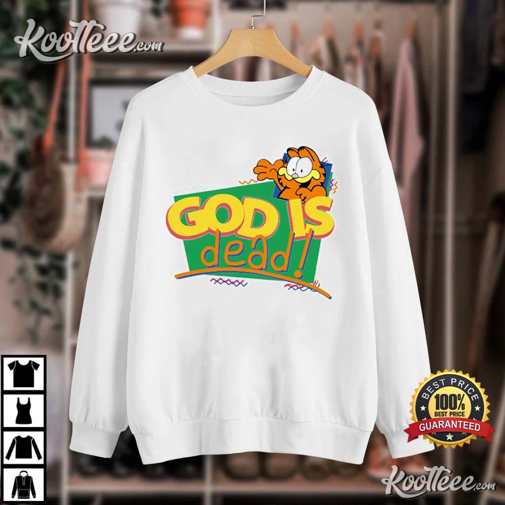 God Is Dead Garfield The Cat Meme T-Shirt