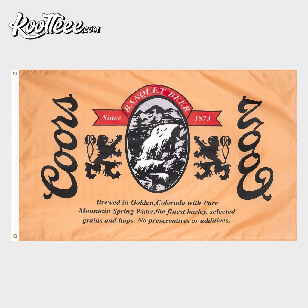Coors The Banquet Beer Man Cave Decor Flag