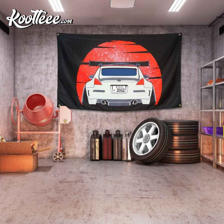 Car Vintage JDM GTR Fans Wall Huge Garage Heavy Duty Flag