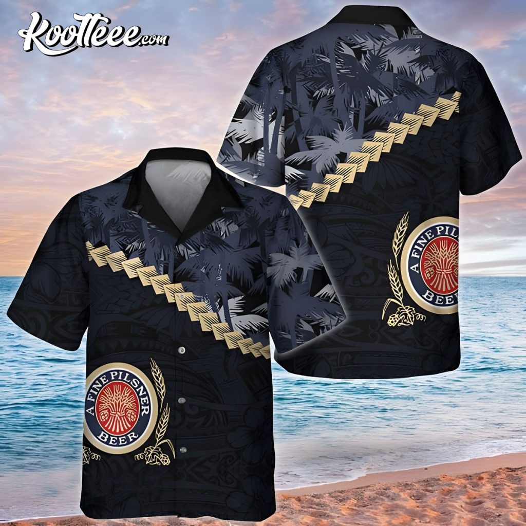 Miller Lite Beer Aloha Summer Beach Hawaiian Shirt