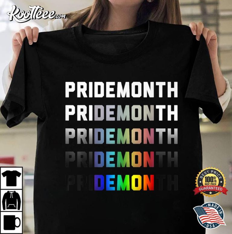 Pride Month Demon Cool Pride Month Demon Premium T-Shirt - Koolteee ...