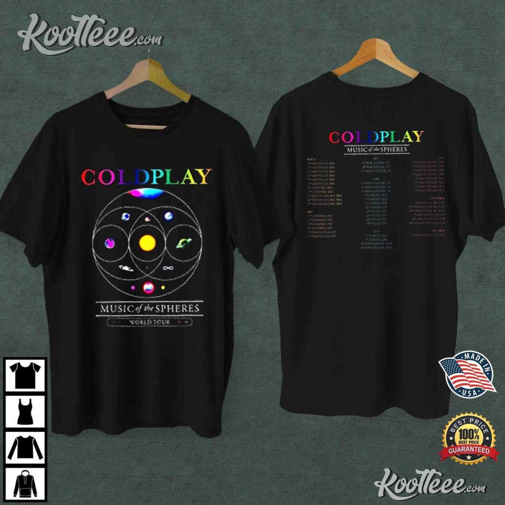 Coldplay 2023 Music of The Spheres World Tour 2023 T-Shirt - Koolteee ...