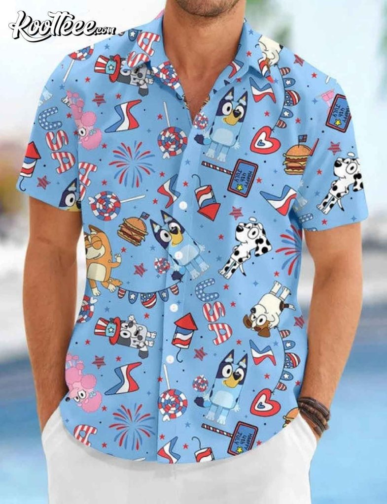 Bluey National Day July 4 Hawaiian Shirt