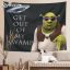Shrek Get Out of My Swamp Meme Funny Wall Tapestry
