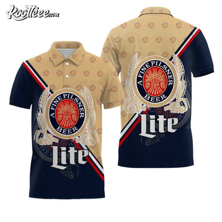 Miller Lite Beer Aloha Summer Beach Hawaiian Shirt
