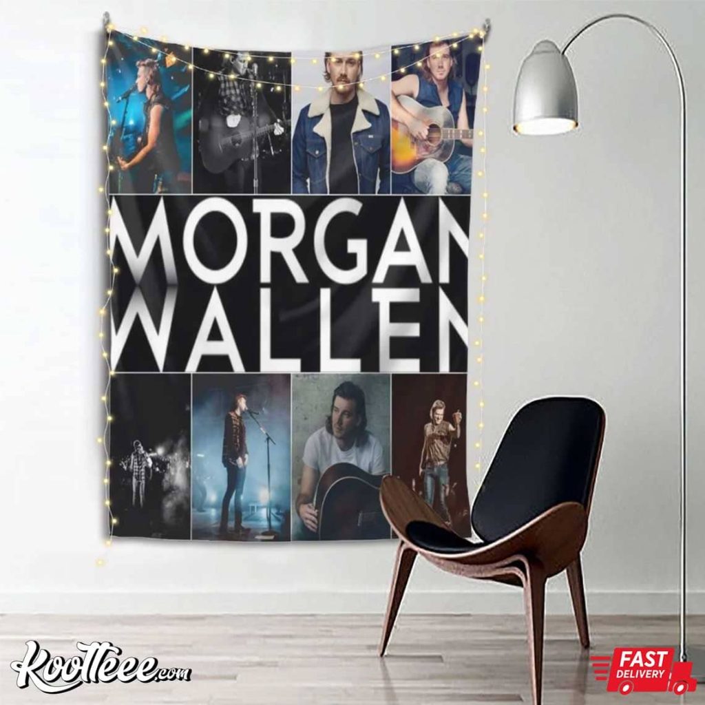Morgan Wallen Photo Collage Wall Decor Tapestry