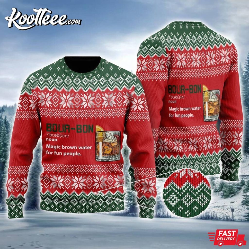Bourbon Magic Water Ugly Sweater
