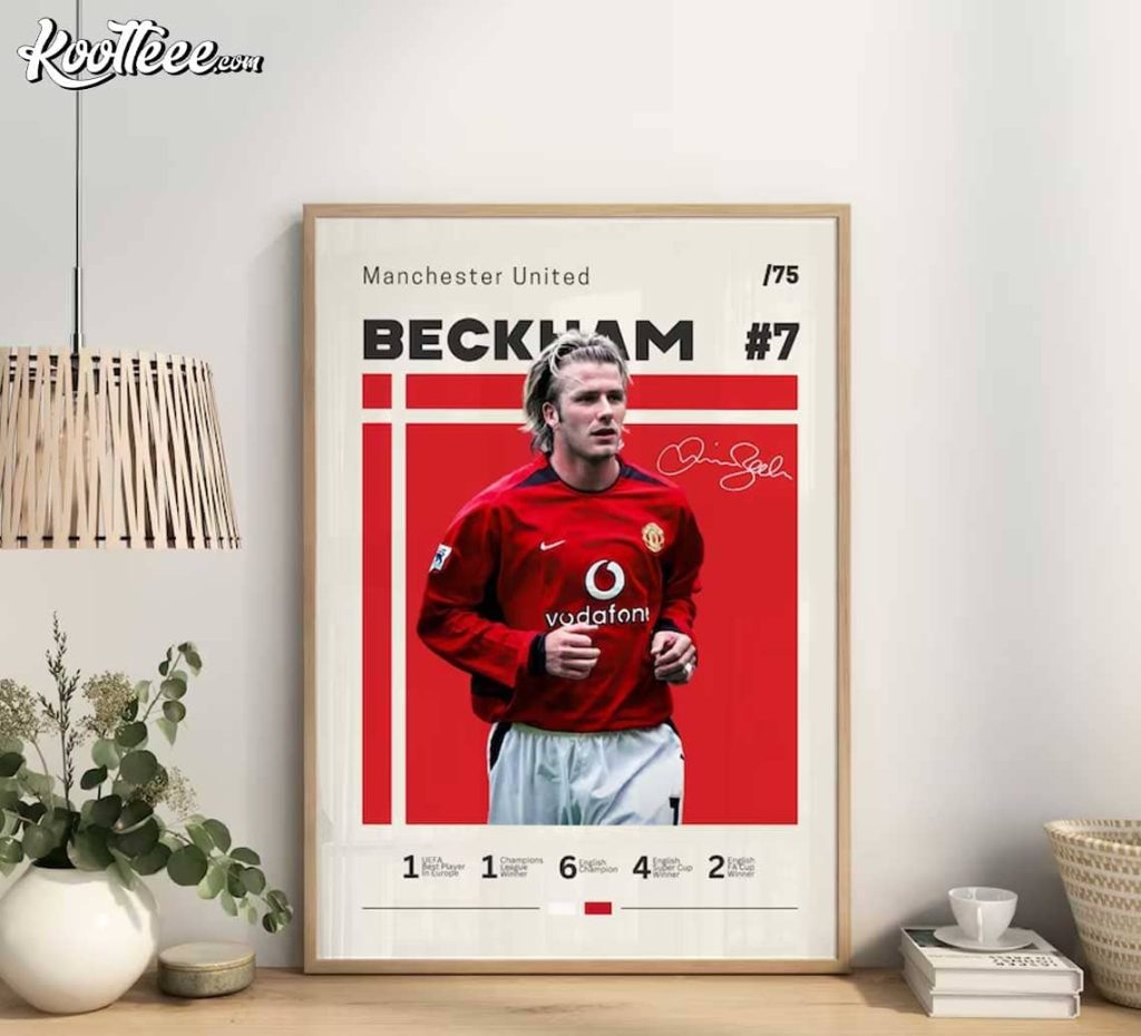 David Beckham Manchester United Poster