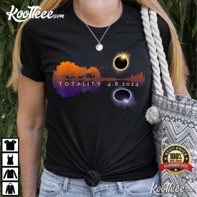 Nasa 2024 Total Solar Eclipse Moon Phase T-Shirt