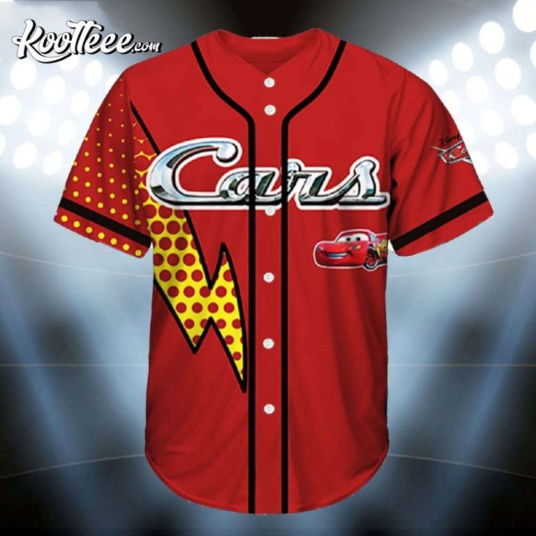 Lightning McQueen Cars Custom Name Baseball Jersey