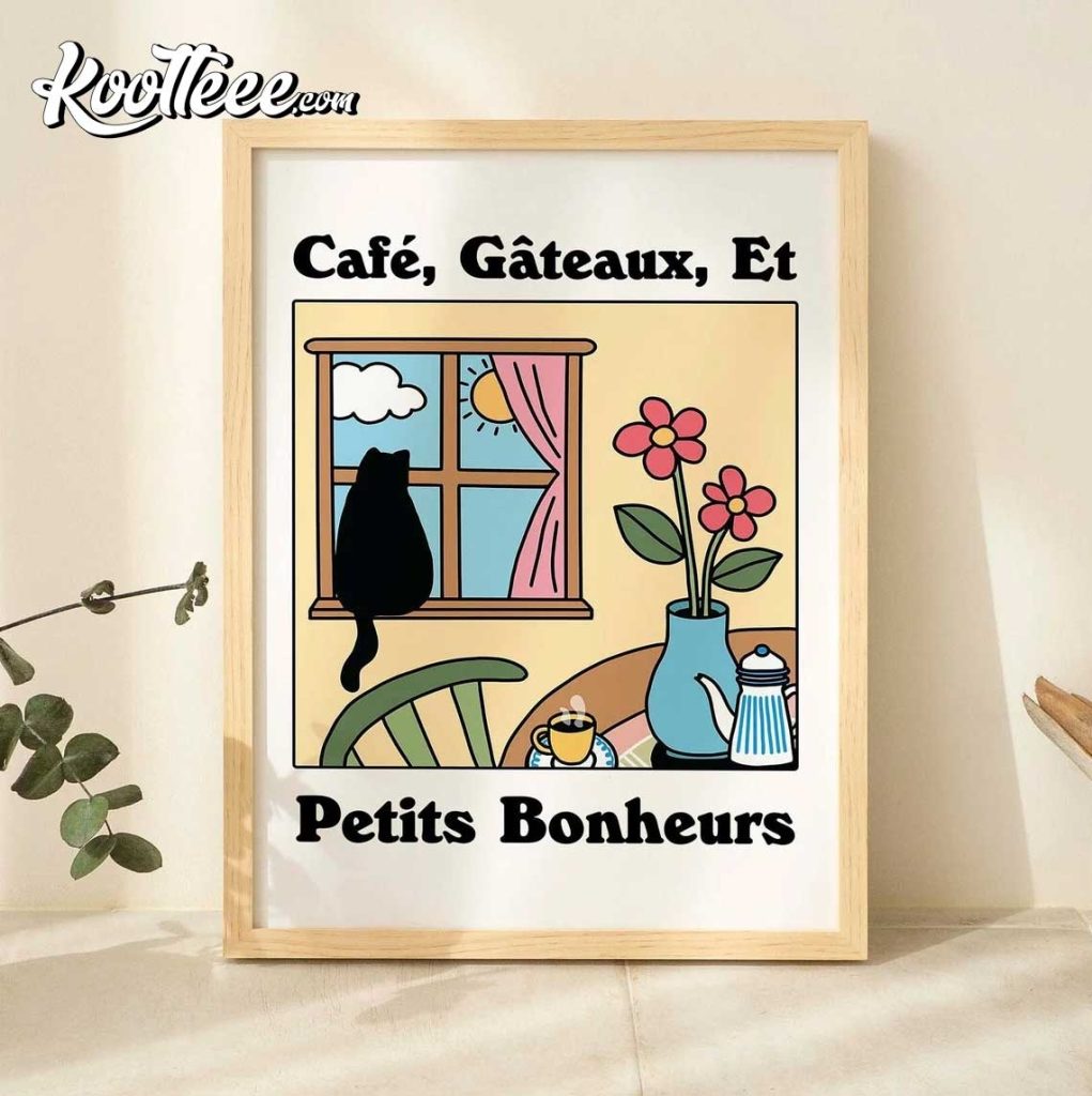 French Cafe Chat Noir Le Gateaux Poster