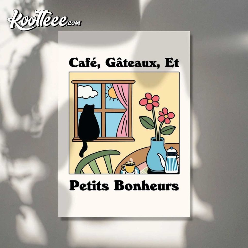 French Cafe Chat Noir Le Gateaux Poster