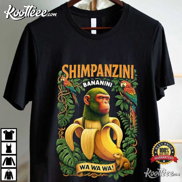 Shimpanzini Bananini Banana Monkey Meme Italian Brainrot T-Shirt