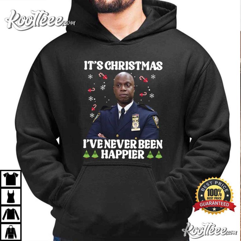 Captain Raymond Holt It's Christmas I've Never Been Happier Meme T-Shirt
