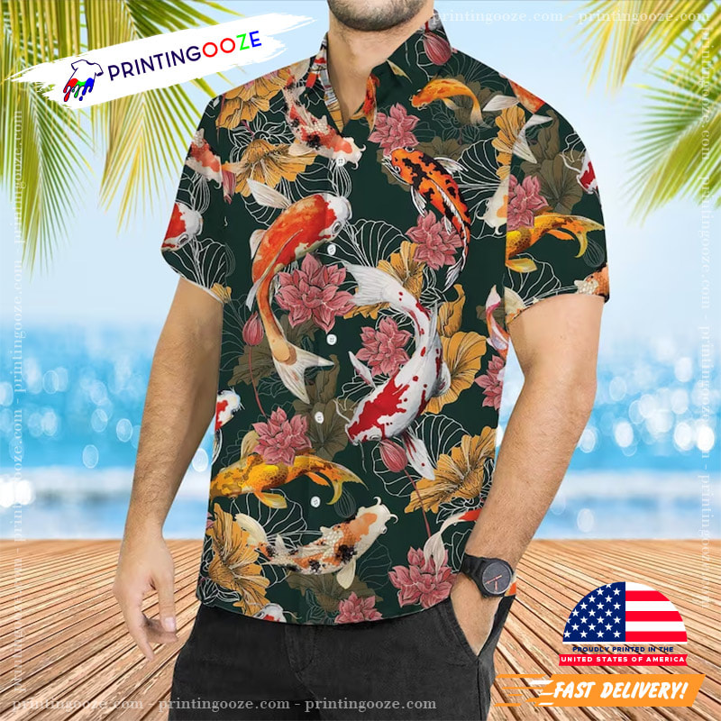 Japanese Koi Fish, Koi Fish Hawaiian Shirt - Unleash Your Creativity