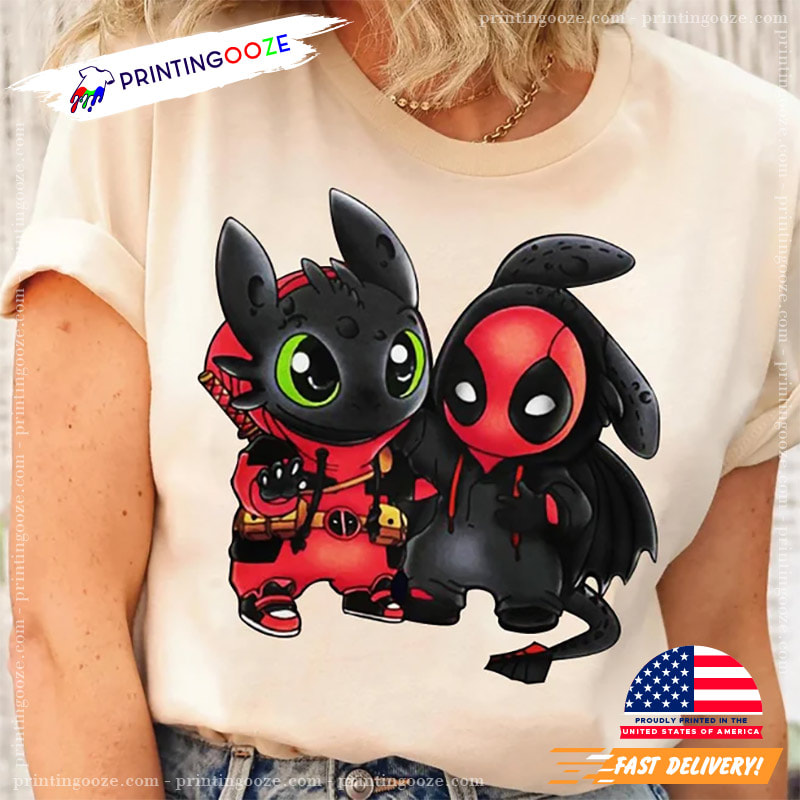 Marvel Toothless Deadpool Chibi Cute Friend Shirt - Unleash Your Creativity