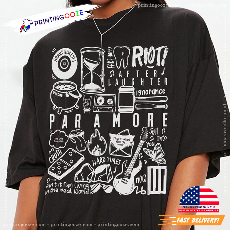 Paramore Doodle Art Shirt, Paramore Band Merch - Unleash Your Creativity