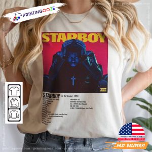 The Weeknd Starboy Tour Merch, Minimalist Album Music Tee - Unleash ...