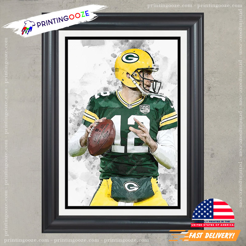 Aaron Rodgers Green Bay NFL Football Wall Art - Unleash Your Creativity
