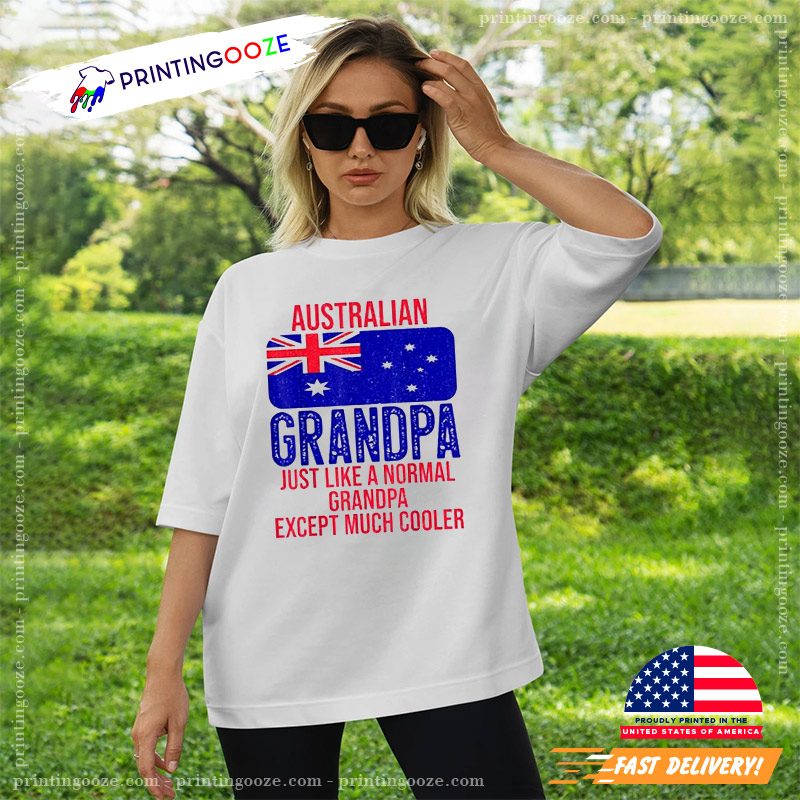 Vintage Australian Grandpa Australia Flag Australian Father Day T-shirt ...