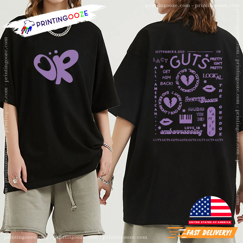 GUTS Album Tracklist Olivia Rodrigo Shirt - Unleash Your Creativity