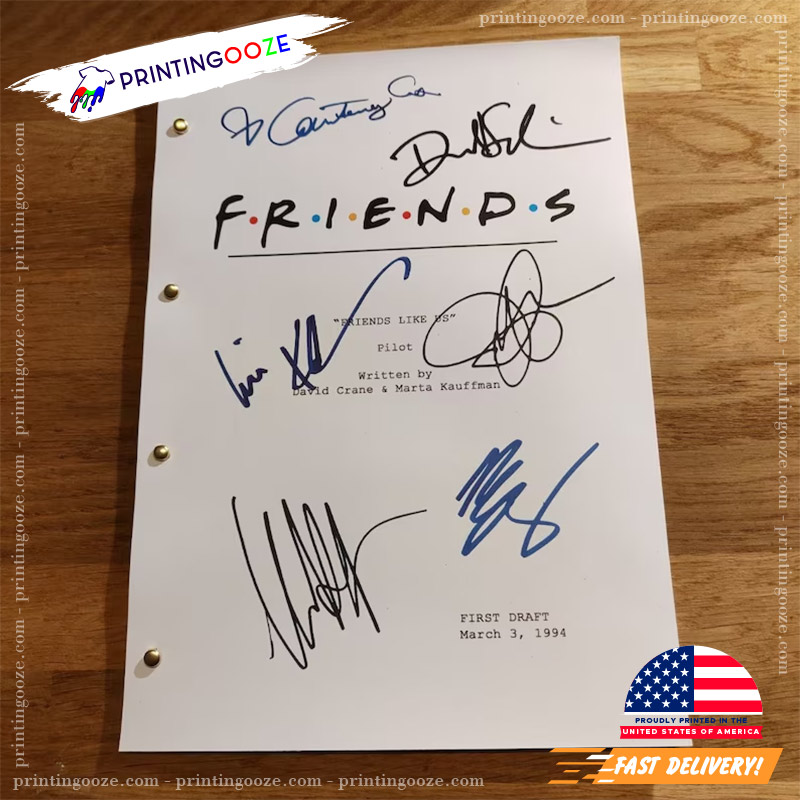 FRIENDS Script Pilot Signatures Poster - Unleash Your Creativity