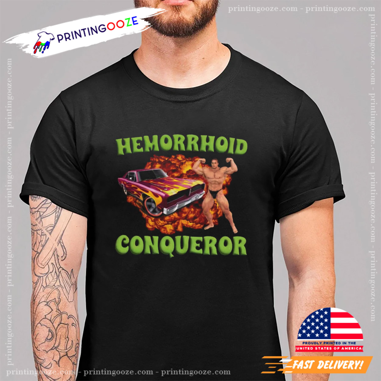 Hemorrhoid Conqueror Weird Meme Shirt - Unleash Your Creativity