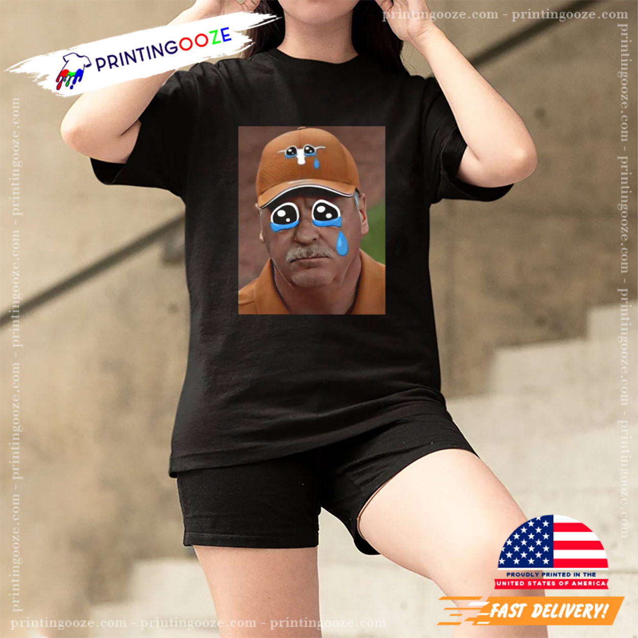 Crying Coach Mike White Funny Meme T-shirt - Unleash Your Creativity