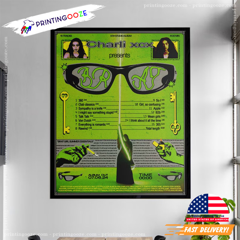 Charli XCX BRAT Album Vintage Poster - Unleash Your Creativity