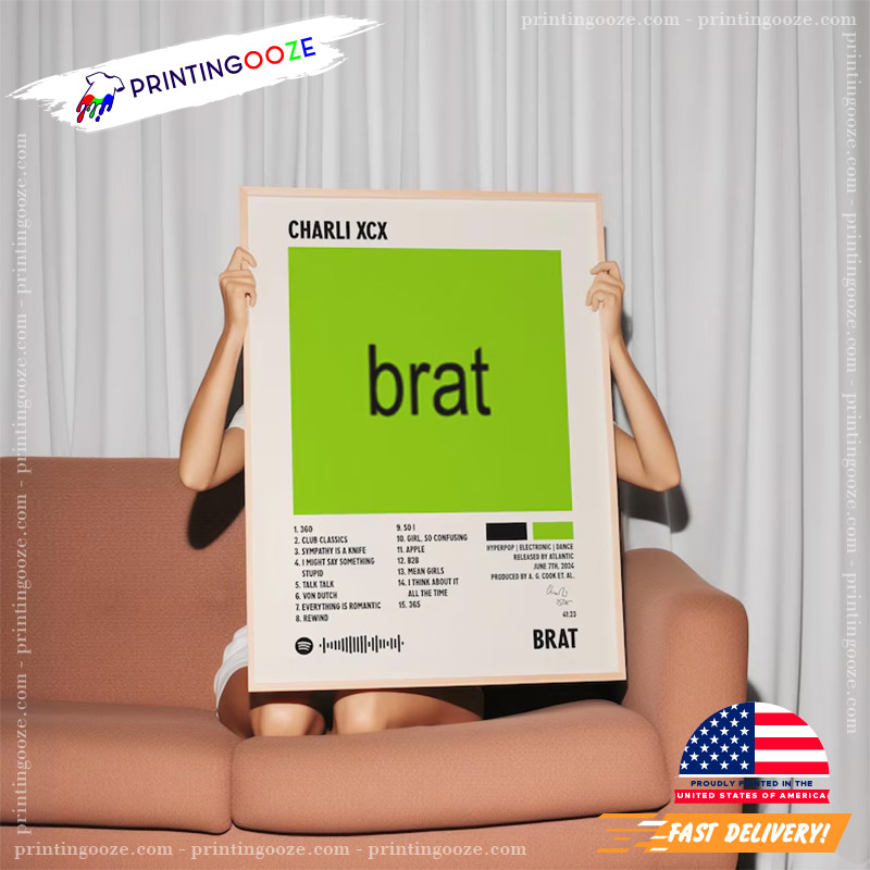Charli XCX BRAT Album Tour 2024 Poster - Unleash Your Creativity