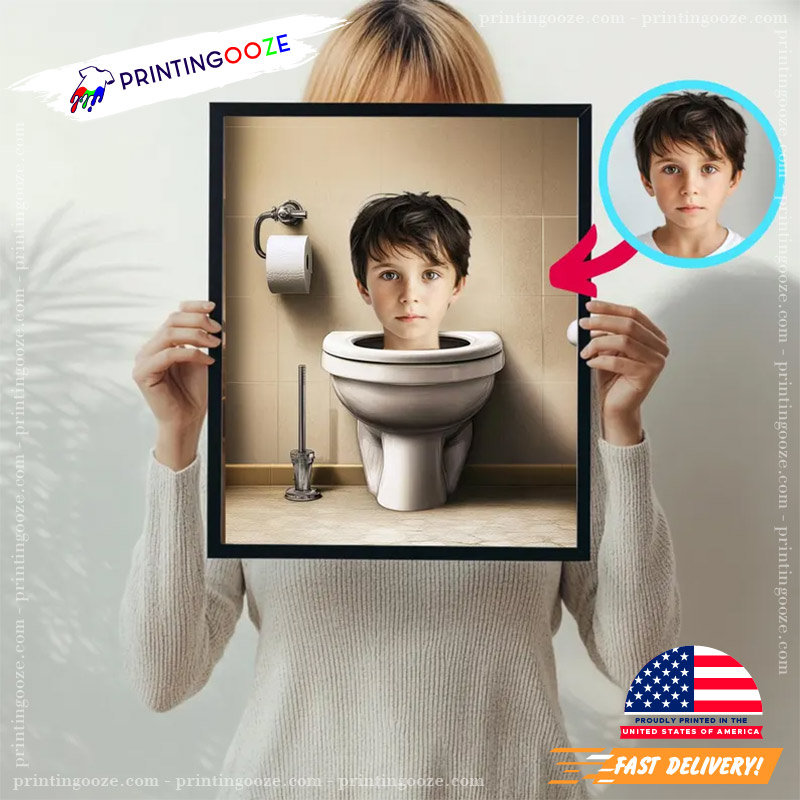 Custom Skibidi Toilet Portrait Funny Wall Art - Unleash Your Creativity