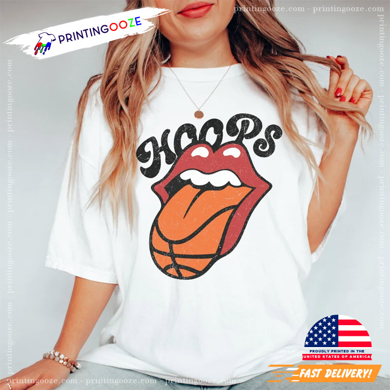 Hoops Woman Mouth With Basketball Tongue Comfort Colors Tee - Unleash ...