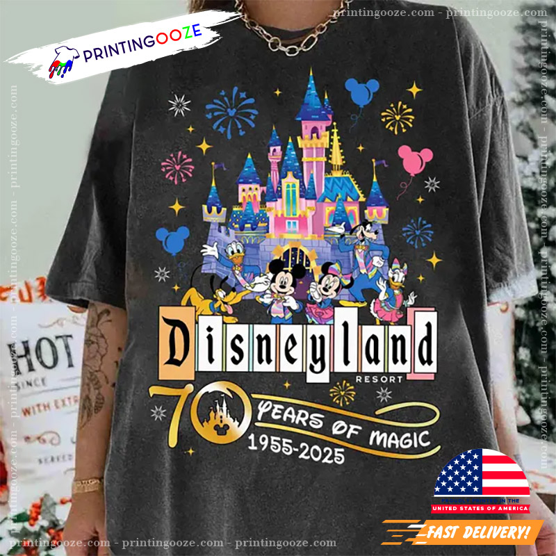 Disneyland Mickey And Friends 70 Years Of Magic Comfort Colors Tee ...