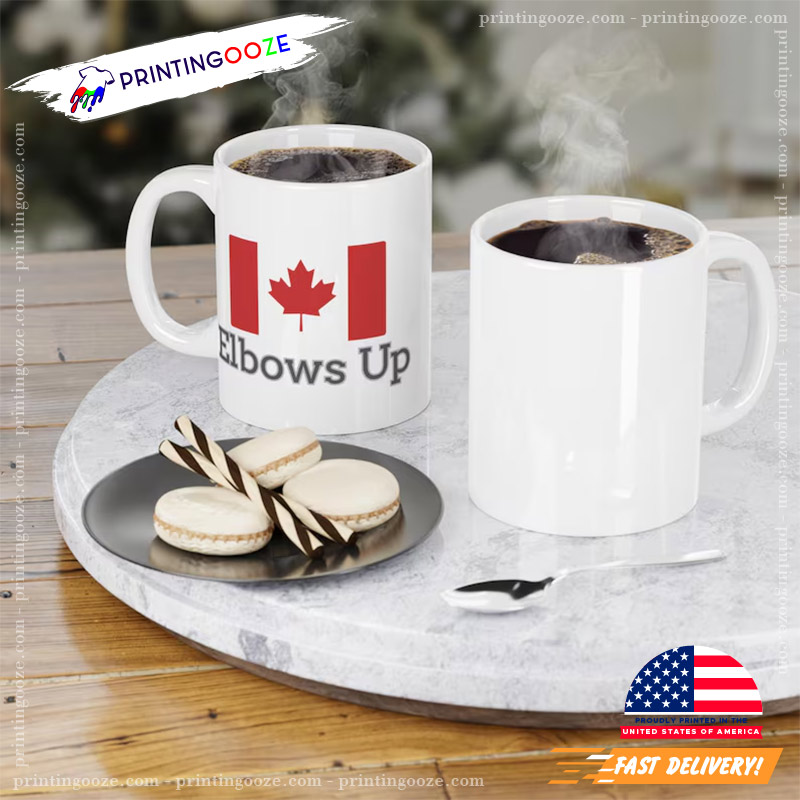 Canadian Elbows Up Ceramic Mug - Unleash Your Creativity