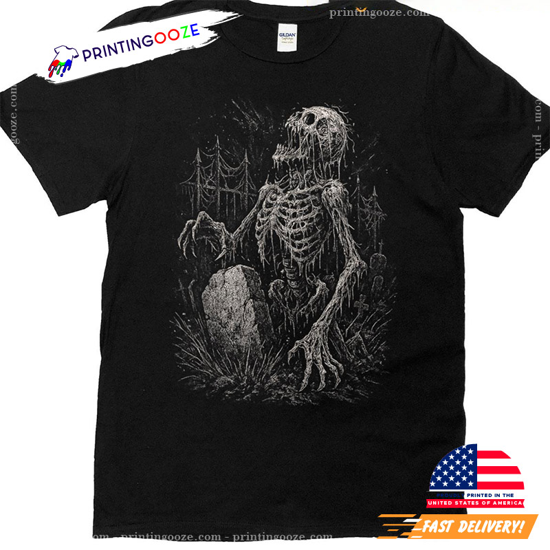 Zombie Skeleton Undead Horror Grave Goth Alt Alternative T-shirt ...