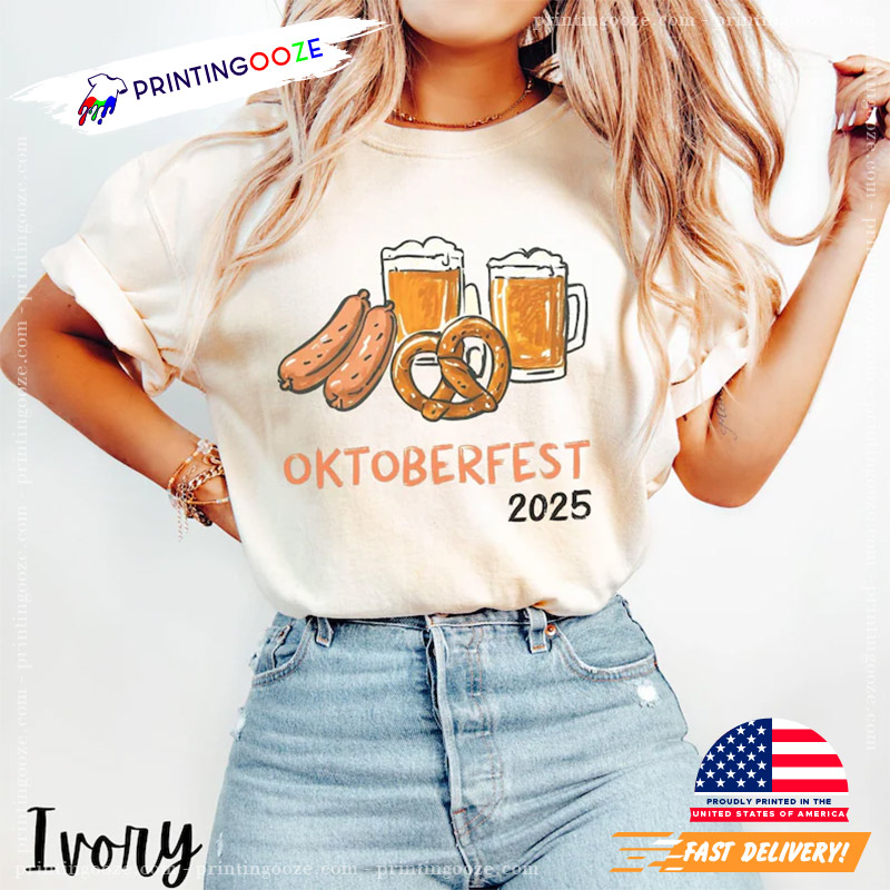 Oktoberfest 2025 Foods German Beer Fest Comfort Colors T-shirt ...